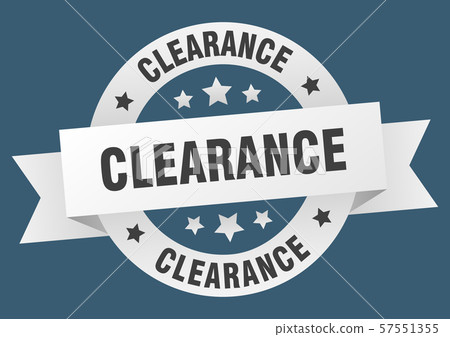 clearance ribbon. clearance round white sign. - Stock Illustration ...