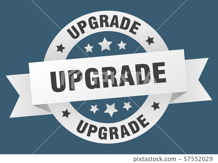upgrade ribbon. upgrade round white sign. upgrade - Stock Illustration ...
