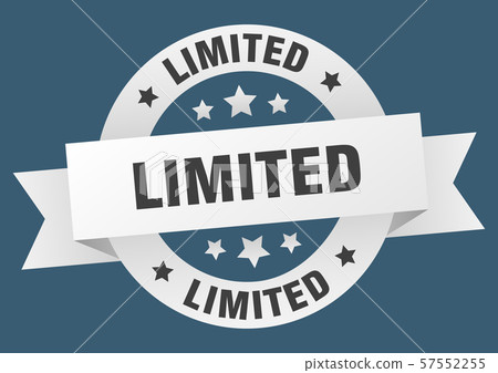 limited ribbon. limited round white sign. limited - Stock Illustration ...