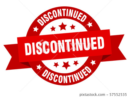 discontinued ribbon. discontinued round red sign. - Stock Illustration ...