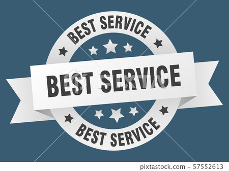 best service ribbon. best service round white - Stock Illustration ...