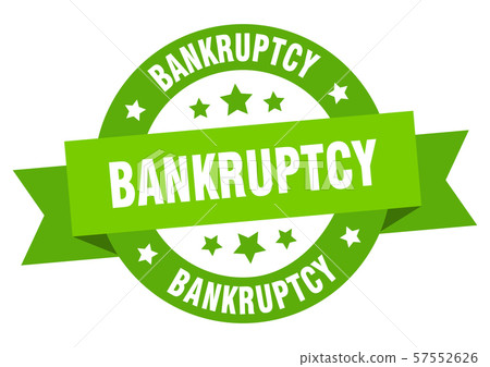 bankruptcy ribbon. bankruptcy round green sign. - Stock Illustration ...