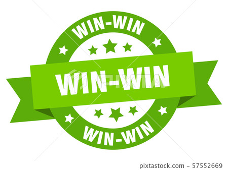 win-win ribbon. win-win round green sign. win-win - Stock Illustration ...