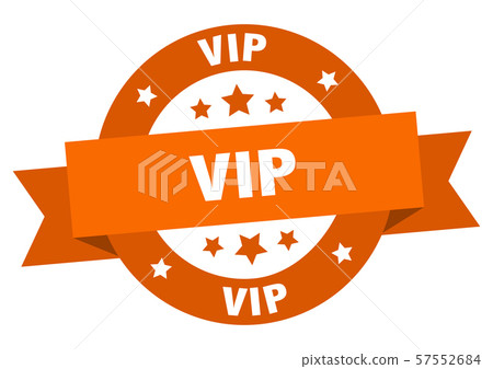 vip ribbon. vip round orange sign. vip - Stock Illustration [57552684 ...