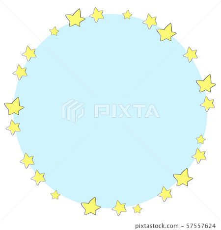 Hoshi round frame - Stock Illustration [57557624] - PIXTA