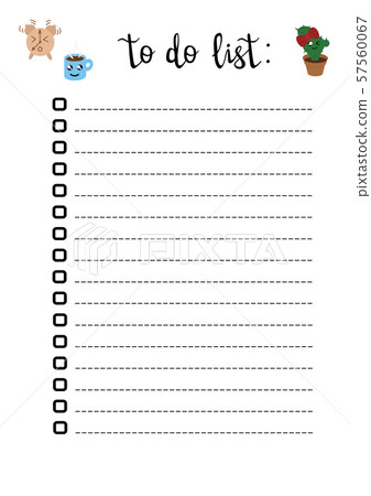 Hand writing To do list, check boxes with lines - Stock Illustration ...