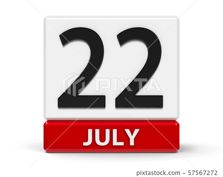 Cubes calendar 22nd July - Stock Illustration [57567272] - PIXTA