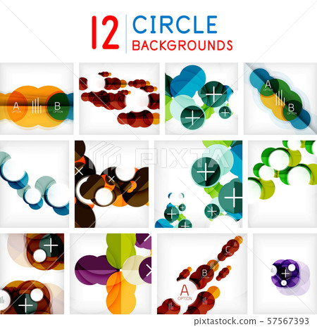 Abstract circle pattern background collection,... - Stock Illustration ...