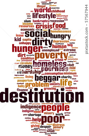 Destitution word cloud - Stock Illustration [57567944] - PIXTA