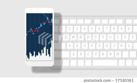 Smartphone financial product transaction screen... - Stock Illustration ...