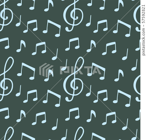Seamless pattern with music note - Stock Illustration [57592821] - PIXTA