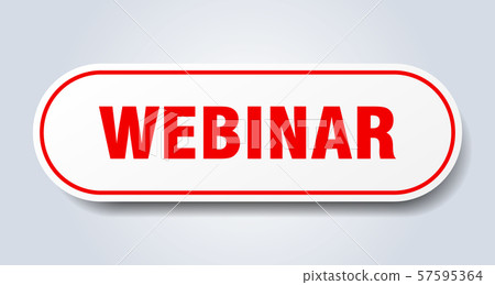webinar sign. webinar rounded red sticker. webinar - Stock Illustration ...