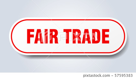 fair trade sign. fair trade rounded red sticker. - Stock Illustration ...