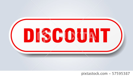 discount sign. discount rounded red sticker. - Stock Illustration ...
