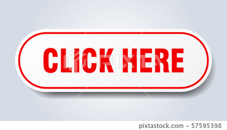 click here sign. click here rounded red sticker. - Stock Illustration ...
