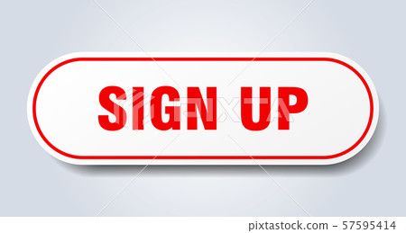 sign up sign. sign up rounded red sticker. sign up - Stock Illustration ...