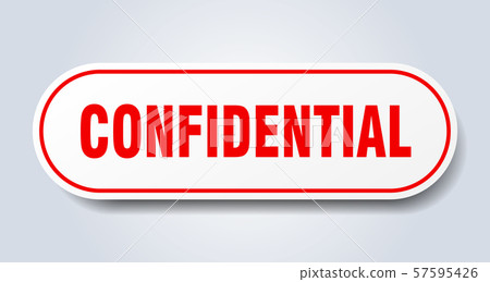confidential sign. confidential rounded red - Stock Illustration ...