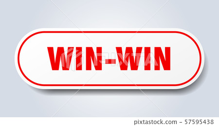 win-win sign. win-win rounded red sticker. win-win - Stock Illustration ...