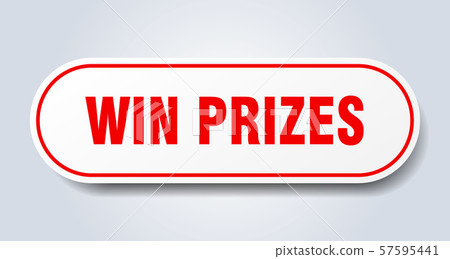 win prizes sign. win prizes rounded red sticker. - Stock Illustration ...