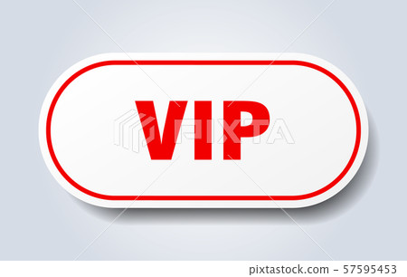 vip sign. vip rounded red sticker. vip - Stock Illustration [57595453 ...