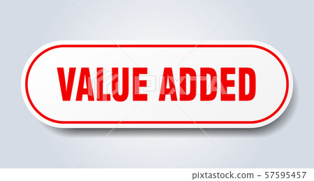 value added sign. value added rounded red sticker. - Stock Illustration ...