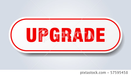 upgrade sign. upgrade rounded red sticker. upgrade - Stock Illustration ...