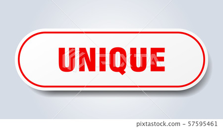 unique sign. unique rounded red sticker. unique - Stock Illustration ...