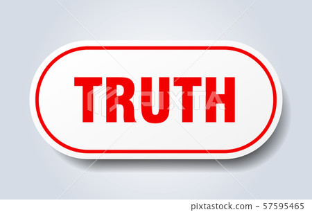 truth sign. truth rounded red sticker. truth - Stock Illustration ...