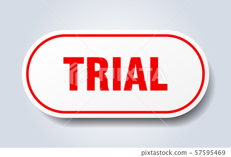 trial sign. trial rounded red sticker. trial - Stock Illustration ...