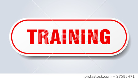 training sign. training rounded red sticker. - Stock Illustration ...
