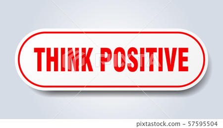 think positive sign. think positive rounded red - Stock Illustration ...