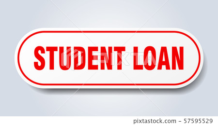 student loan sign. student loan rounded red - Stock Illustration ...