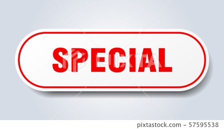 special sign. special rounded red sticker. special - Stock Illustration ...