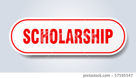 scholarship sign. scholarship rounded red sticker. - Stock Illustration ...