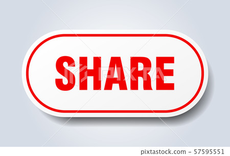 share sign. share rounded red sticker. share - Stock Illustration ...