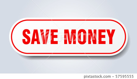 save money sign. save money rounded red sticker. - Stock Illustration ...