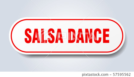 salsa dance sign. salsa dance rounded red sticker.-插圖素材 [57595562 ...