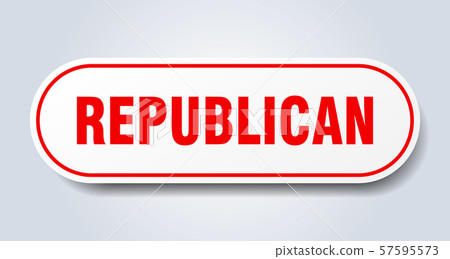 republican sign. republican rounded red sticker. - Stock Illustration ...
