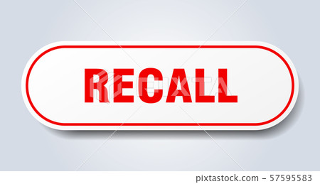 recall sign. recall rounded red sticker. recall - Stock Illustration ...