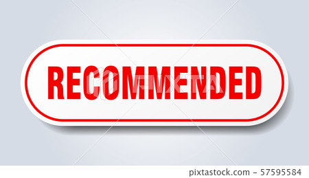 recommended sign. recommended rounded red sticker. - Stock Illustration ...