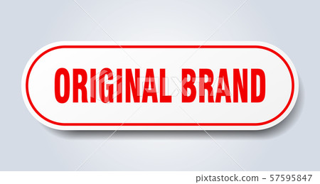 original brand sign. original brand rounded red - Stock Illustration ...