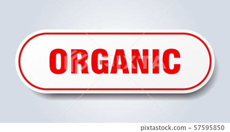 organic sign. organic rounded red sticker. organic - Stock Illustration ...