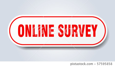 online survey sign. online survey rounded red - Stock Illustration ...
