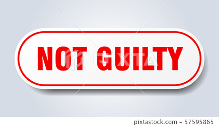 not guilty sign. not guilty rounded red sticker. - Stock Illustration ...
