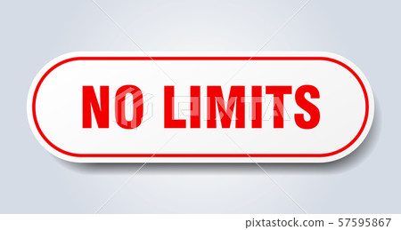 no limits sign. no limits rounded red sticker. no - Stock Illustration ...