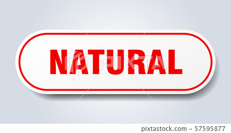 natural sign. natural rounded red sticker. natural - Stock Illustration ...