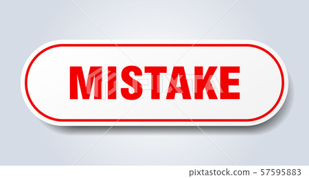 mistake sign. mistake rounded red sticker. mistake - Stock Illustration ...