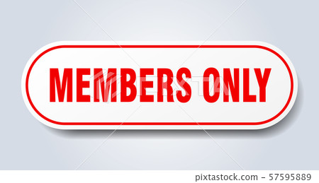 members only sign. members only rounded red - Stock Illustration ...