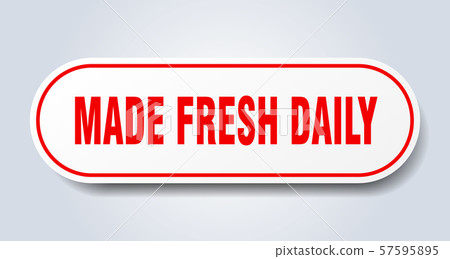 made fresh daily sign. made fresh daily rounded-插圖素材 [57595895] - PIXTA圖庫