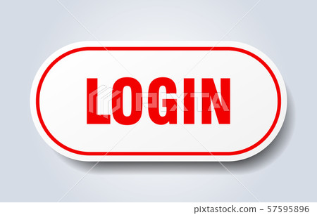 login sign. login rounded red sticker. login - Stock Illustration ...